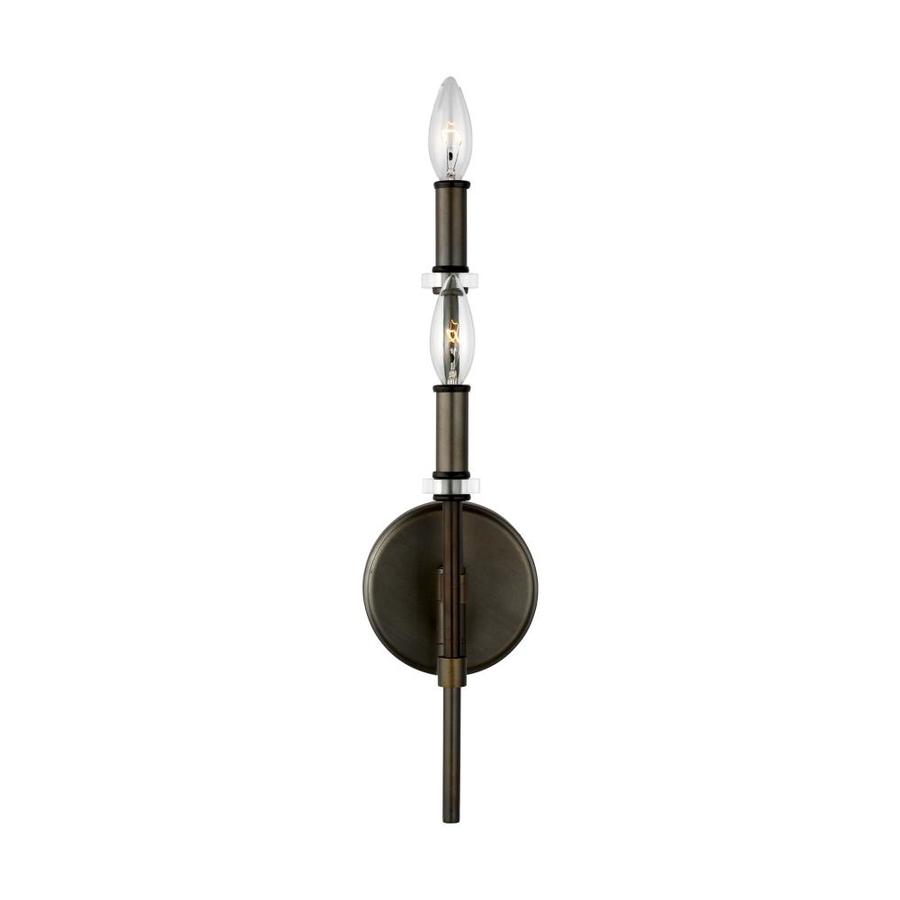Feiss Bryan 5-in W 2-Light Antique Bronze Modern/Contemporary Wall ...
