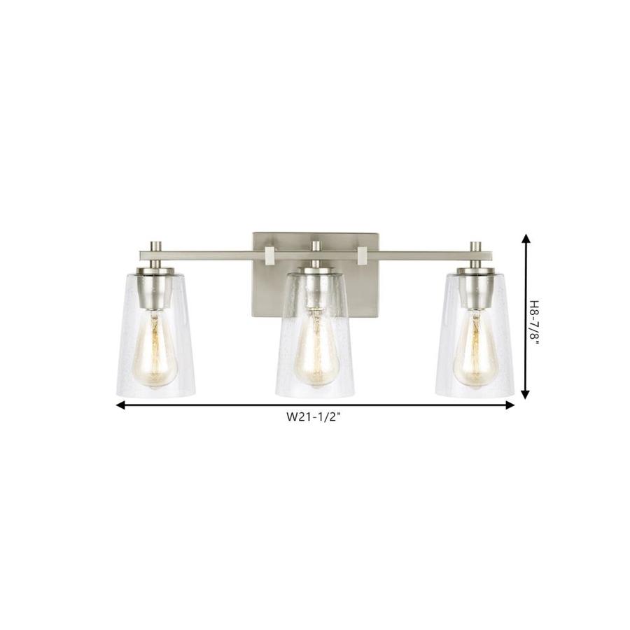 Feiss Mercer 3-Light Nickel Traditional Vanity Light in the Vanity ...