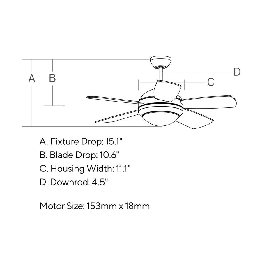 Monte Carlo Discus 44-in Polished Nickel LED Indoor Ceiling Fan with ...