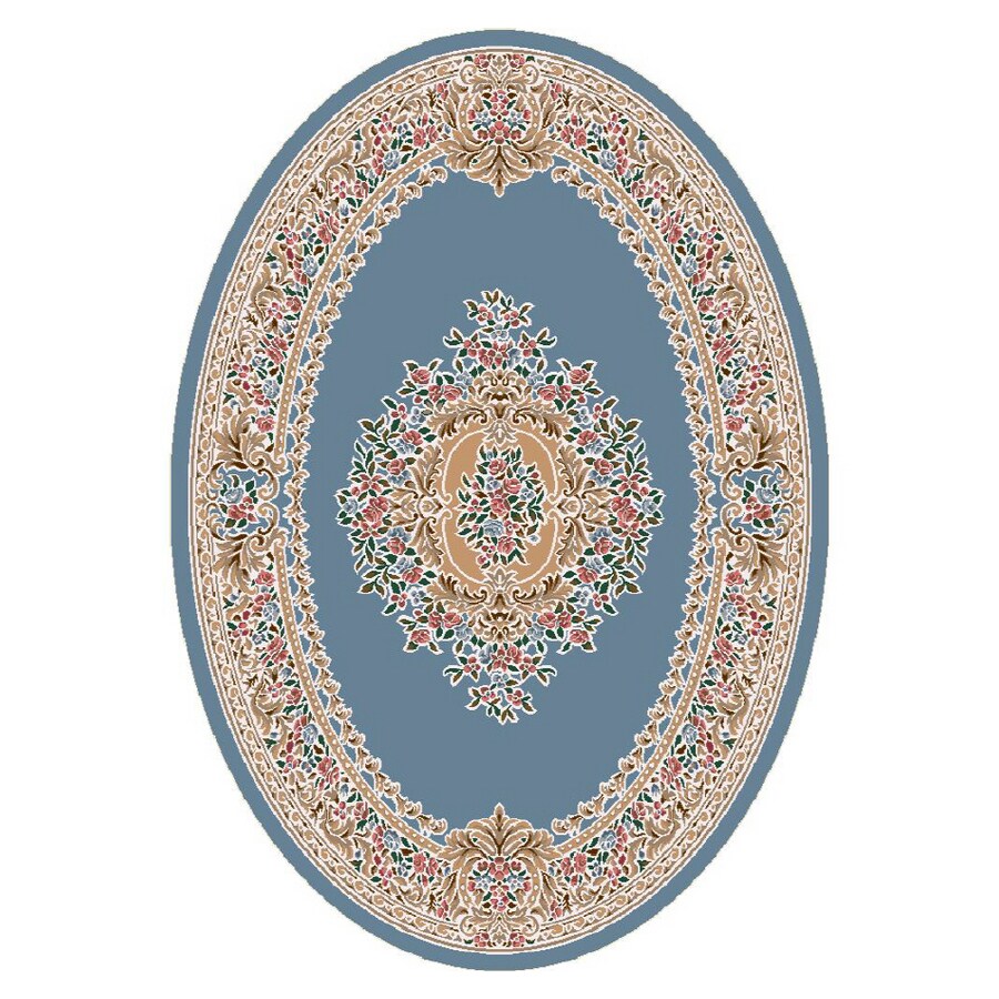 Milliken 5'4" x 7'8" Lapis Aubusson Area Rug at Lowes.com