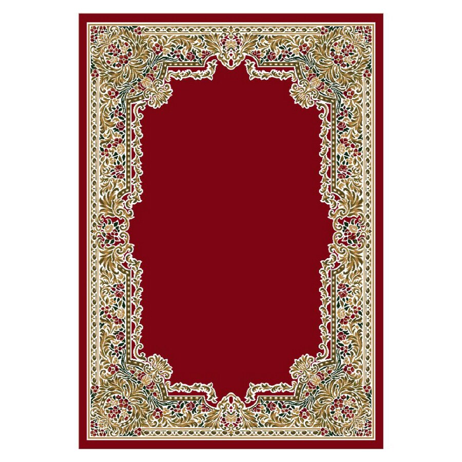 Milliken 5'4" x 7'8" Brick Solid Aubusson Area Rug at Lowes.com