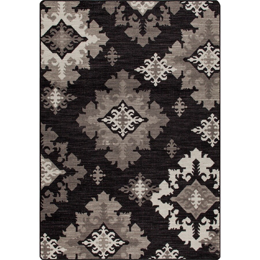 Milliken Mix and Mingle 5 X 7 (ft) Black Paisley Area Rug at Lowes.com