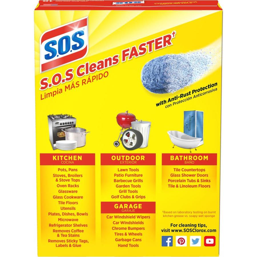 SOS 18-Pack Steel Wool Scouring Soap Pad in the Sponges & Scouring Pads ...