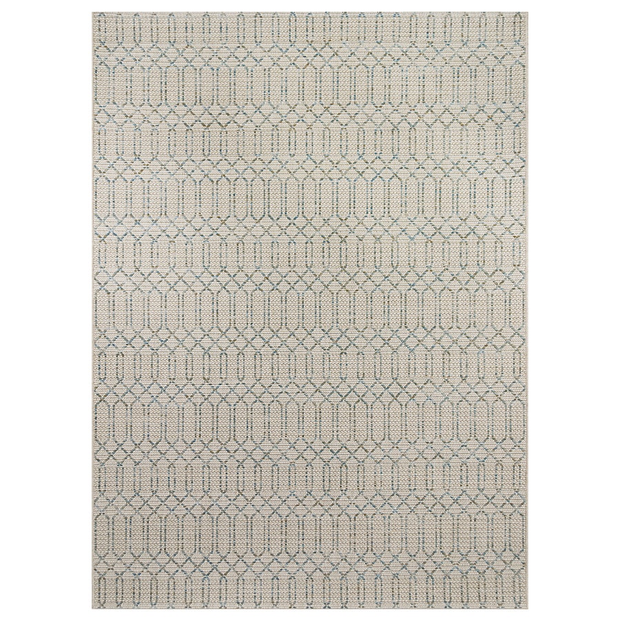 Allen + roth Hiltstone Greige Rectangular Indoor/Outdoor Machine-Made ...