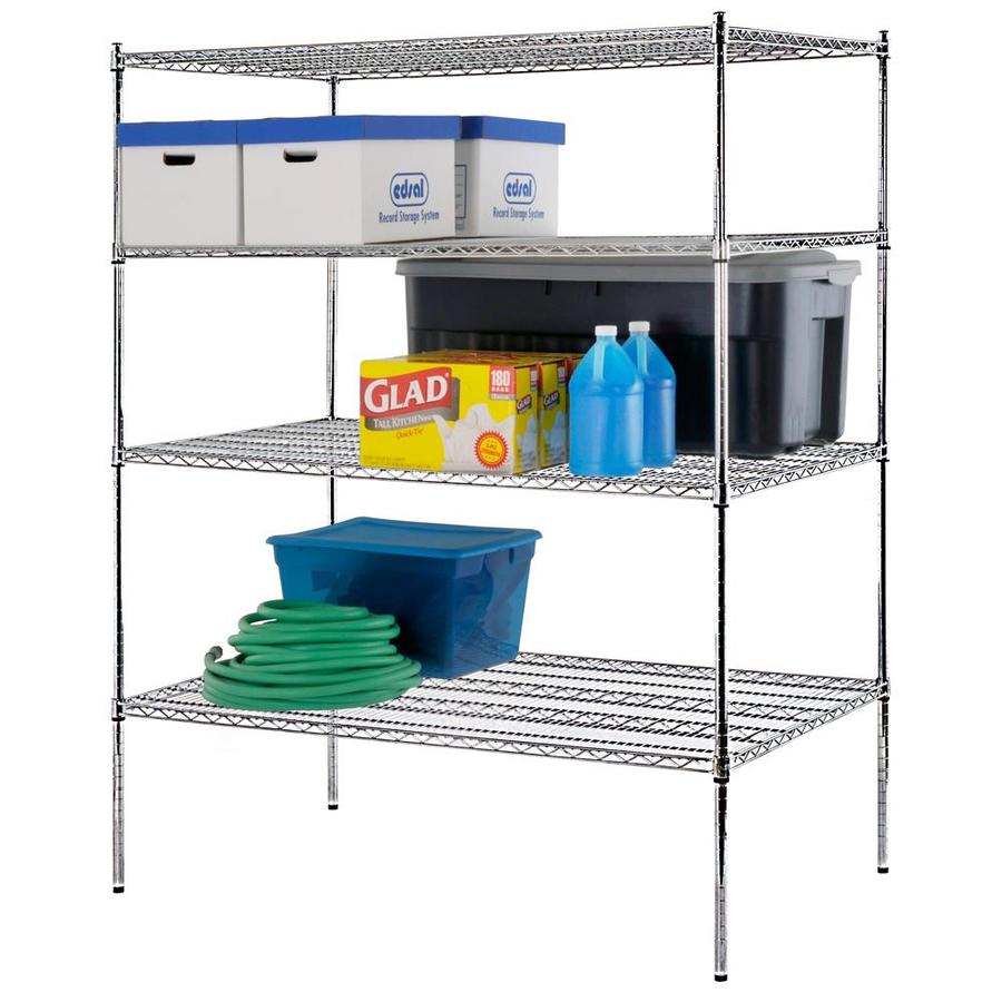 edsal Muscle Rack 36-in D x 60-in W x 74-in H 4-Tier Steel Utility ...