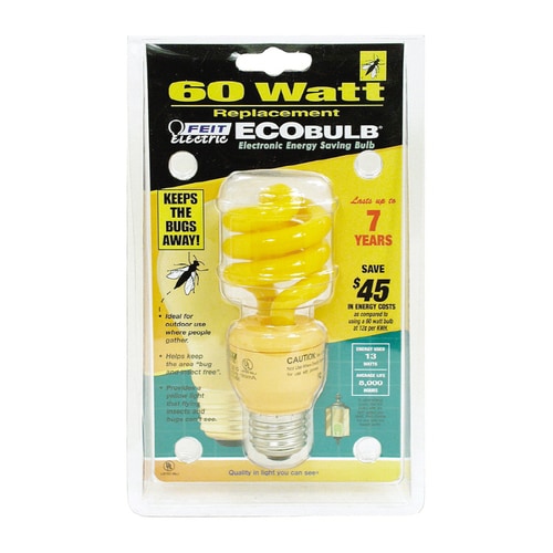 Feit Electric 60-Watt EQ Yellow Light Fixture CFL Light Bulb in the CFL ... Feit Electric 60-Watt EQ Yellow Light Fixture CFL Light Bulb in the CFL ...