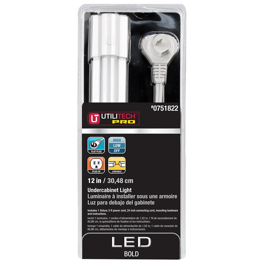 Utilitech Pro 12-in Plug-in LED Under Cabinet Light Bar Light at Lowes.com