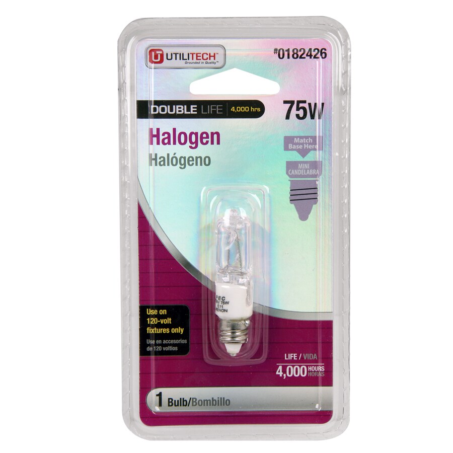 Utilitech 75-Watt EQ T4 Dimmable Bright White Tubular Appliance/Light ...