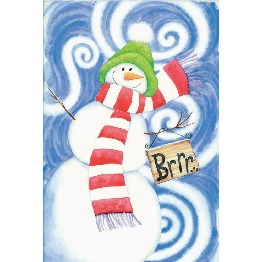 TolandÂ® Snowman With Brrr..Sign Standard Flag in the Awnings ...