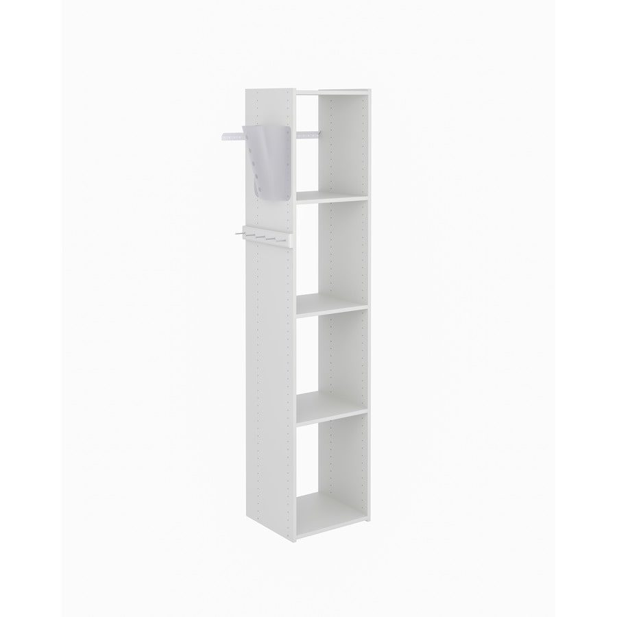 Easy Track 15.65-in W x 14-in D x 72-in H White Wood Closet Tower at ...