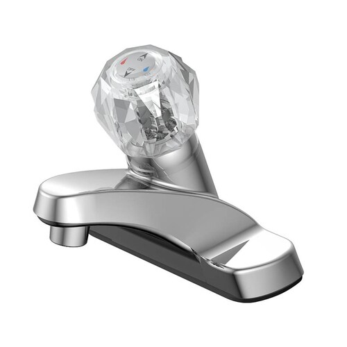 Project Source Chrome 1-Handle 4-in Centerset WaterSense Bathroom ...