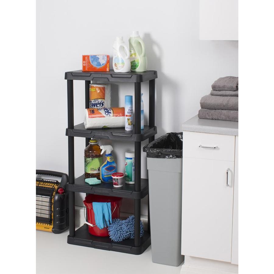 Blue Hawk 14.25-in D x 22-in W x 48-in H 4-Tier Plastic Freestanding ...