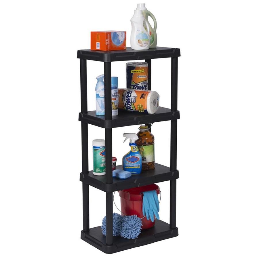 Blue Hawk 14.25-in D x 22-in W x 48-in H 4-Tier Plastic Freestanding ...