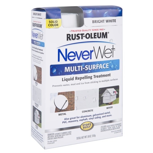 Rust-Oleum NeverWet Flat White Flat Mildew Resistant Mold Resistant ...