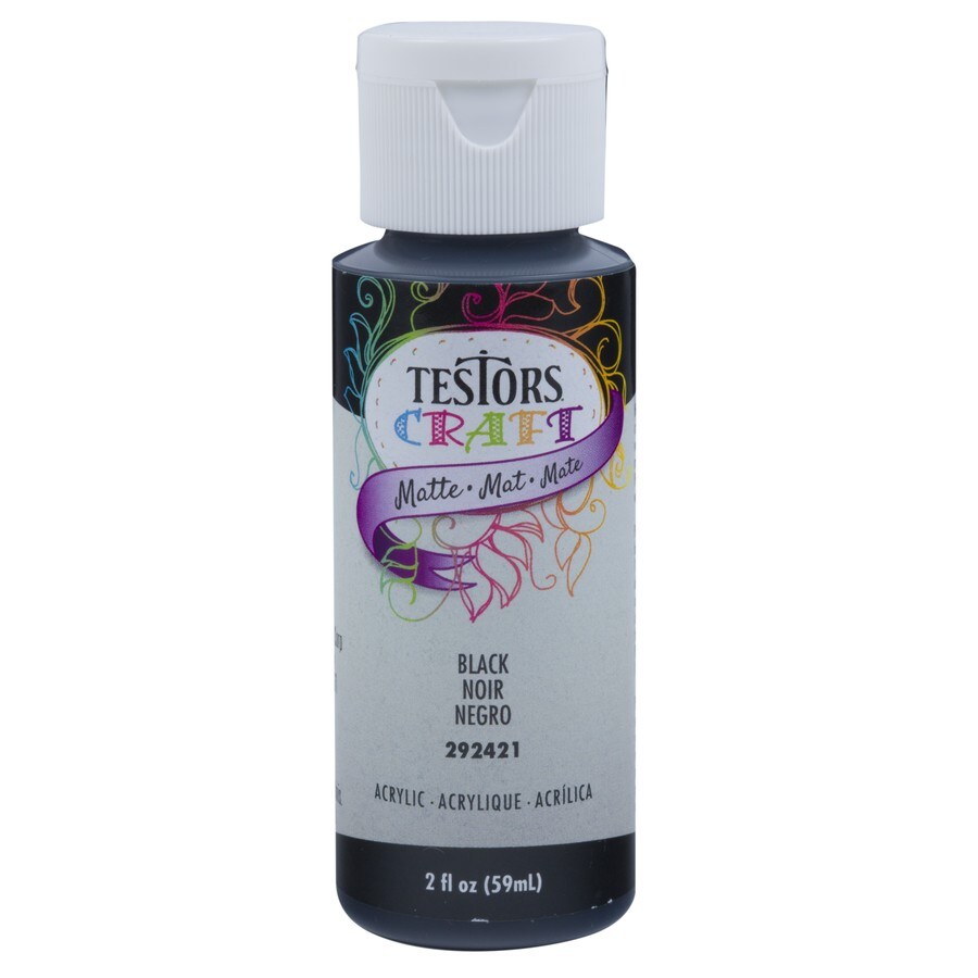 Rust-Oleum Matte Black Acrylic Paint (2-oz) in the Craft Paint ...