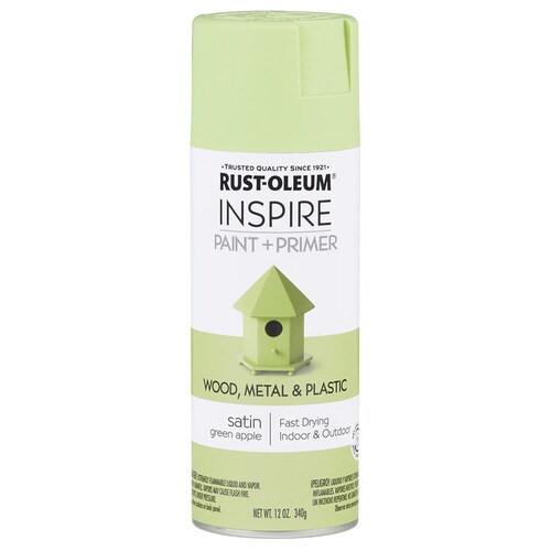 Rust-Oleum Satin Green Apple Spray Paint and Primer In One (NET WT. 12 ...