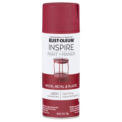Rust-Oleum Satin Colonial Red Spray Paint and Primer In One (Actual Net ...