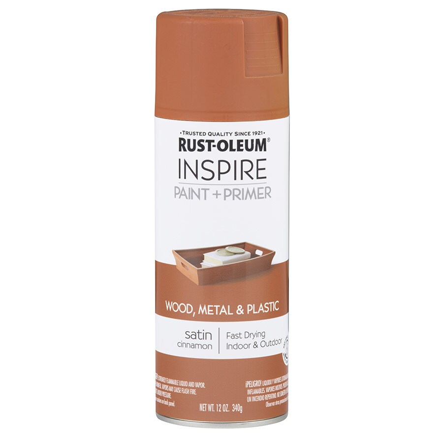 Rust-Oleum Satin Cinnamon Spray Paint and Primer In One (NET WT. 12-oz ...