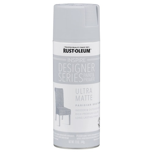 Rust-Oleum Designer Series Matte Parisian Gray Spray Paint and Primer ...