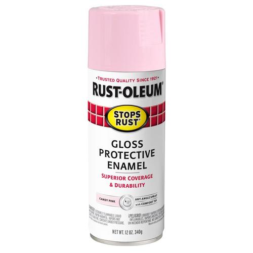 Rust-Oleum Stops Rust Gloss Candy Pink Spray Paint (NET WT. 12-oz) in ...