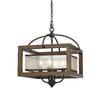 Cal Lighting Pendant Dark Bronza/Reddish Brown Single Transitional ...