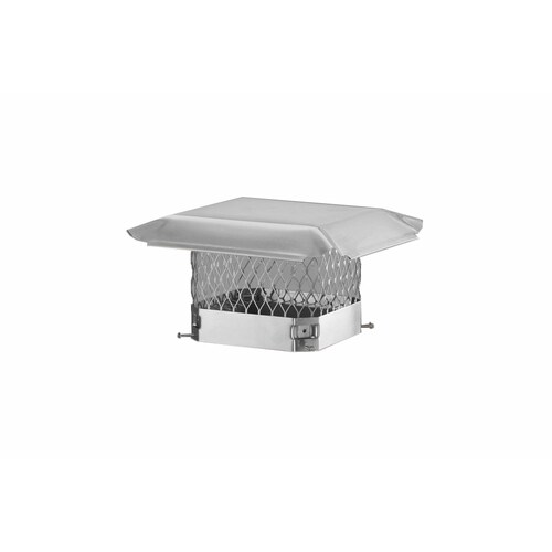 Shelter 9-in W x 18-in L Stainless Steel Rectangular Chimney Cap in the ...