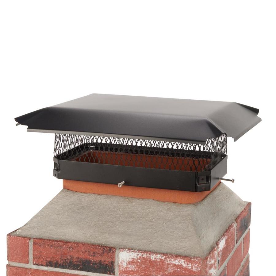 Shelter 10-in W x 17-in L Black Galvanized Steel Rectangular Chimney ...