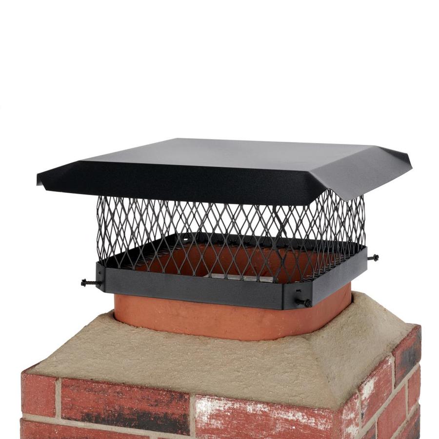 Shelter 13-in W x 13-in L Black Galvanized Steel Square Chimney Cap at ...