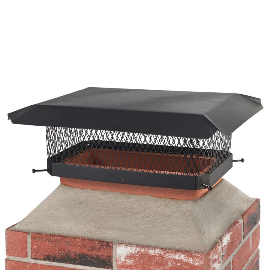 Shelter 10-in W x 17-in L Black Galvanized Steel Rectangular Chimney ...