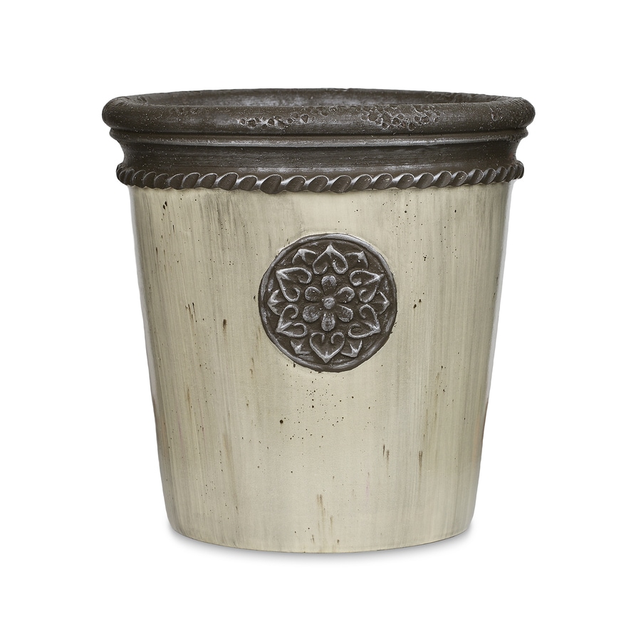 Pennington 12-in x 10-in Cream Concrete Roman Planter at Lowes.com