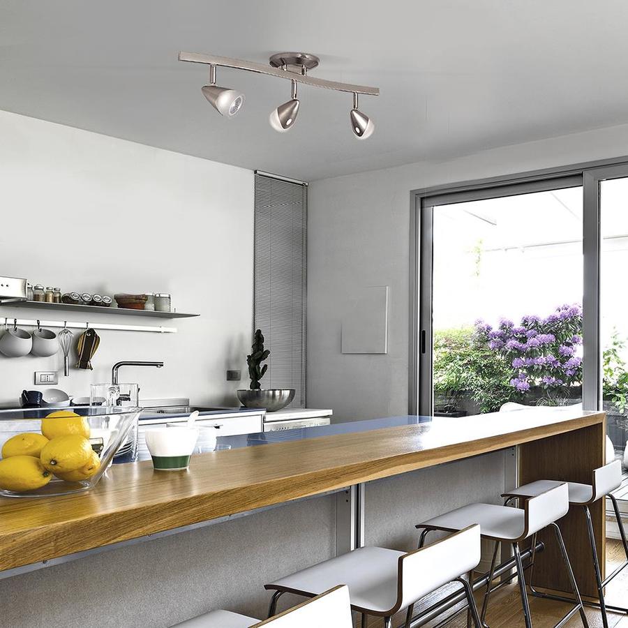 Portfolio Aria 3-Light 24.2-in Brushed Steel Dimmable Standard Track ...