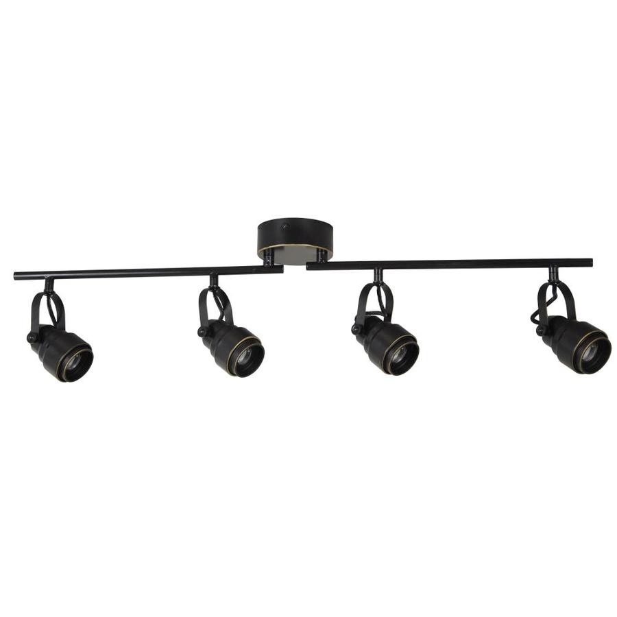 Catalina Rockport 4-Light 32.5-in Oil-rubbed bronze Dimmable Integrated ...