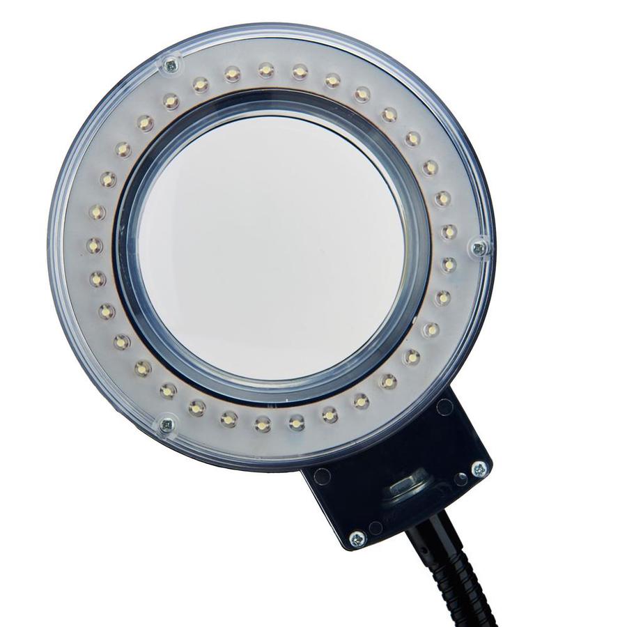 Tensor 20-in Adjustable Black LED Clip Desk Lamp with Plastic Shade in ...