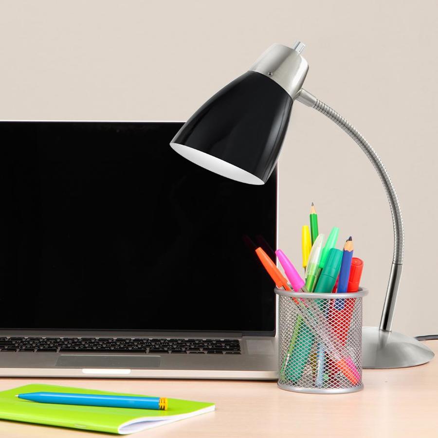 Tensor Bassett 18-in Adjustable Brushed Steel Swing-Arm Desk Lamp with ...