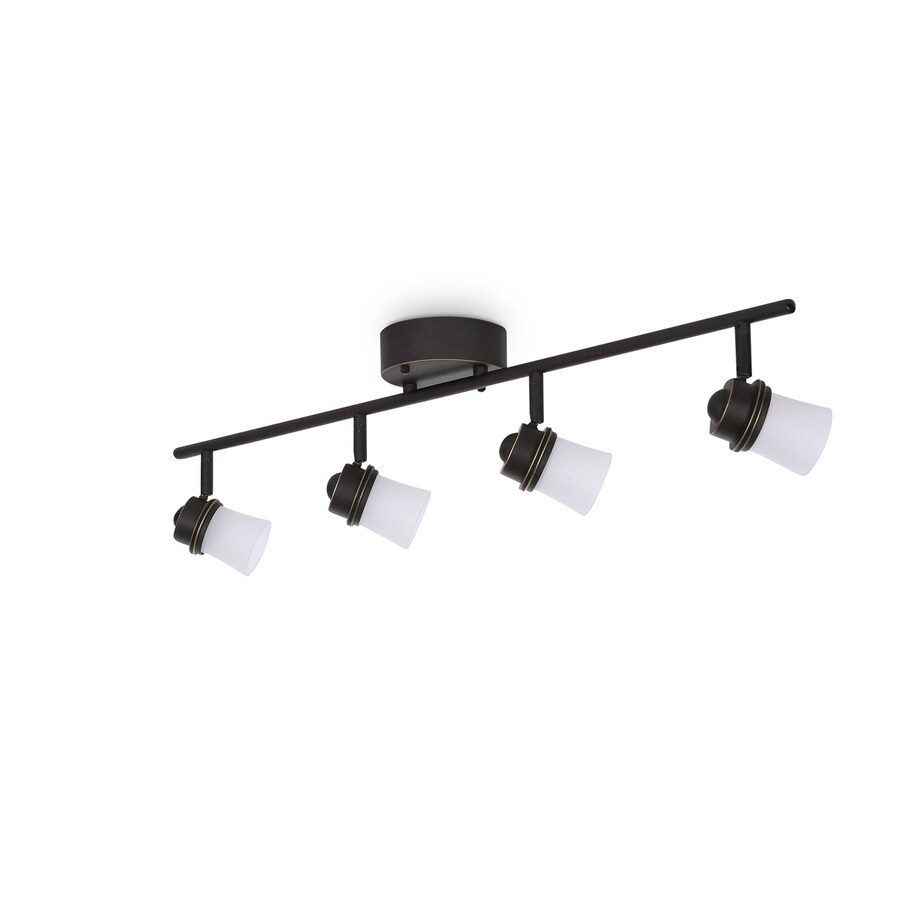 Allen + roth 4-Light 31.2-in Bronze Dimmable LED Fixed Track Light Kit ...