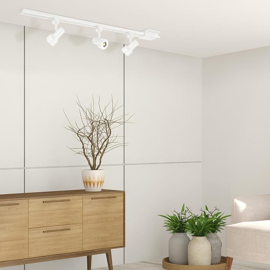 Project Source 3-Light 42-in Matte white Dimmable LED Step Linear Track ...