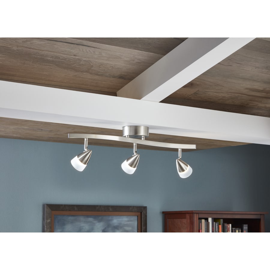 allen + roth Aria 3-Light 24.1-in Brushed Nickel Dimmable LED Track Bar ...