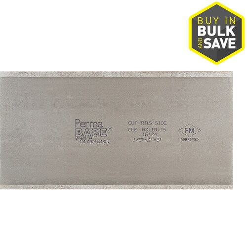PermaBase 0.5-in x 48-in x 96-in Cement Water Resistant Backer Board in ...