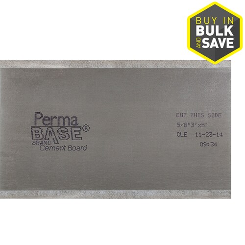 PermaBase 0.625-in x 36-in x 60-in Cement Backer Board in the Backer ...
