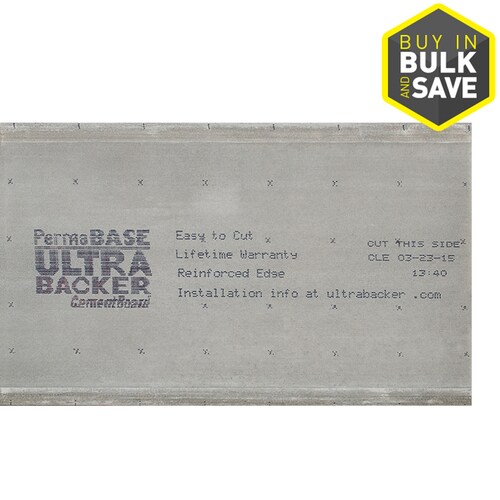 PermaBase 0.25-in x 36-in x 60-in UltraBacker Cement Backer Board in ...