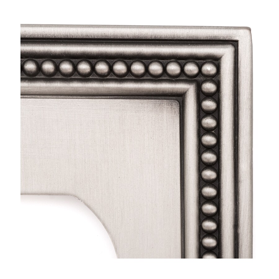 allen + roth Beaded 1 -Gang Midsize Size Brushed satin pewter Metal ...