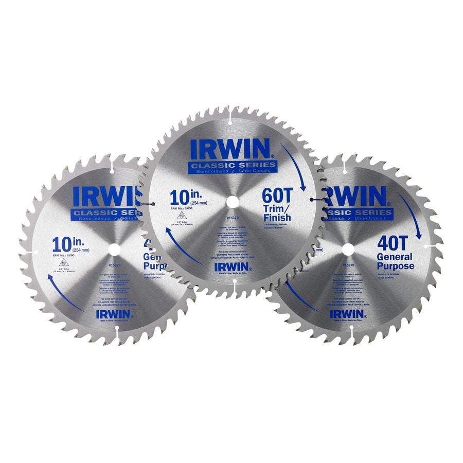 IRWIN 10-in 60-Tooth and 40-Tooth Circular Saw Blade Set at Lowes.com