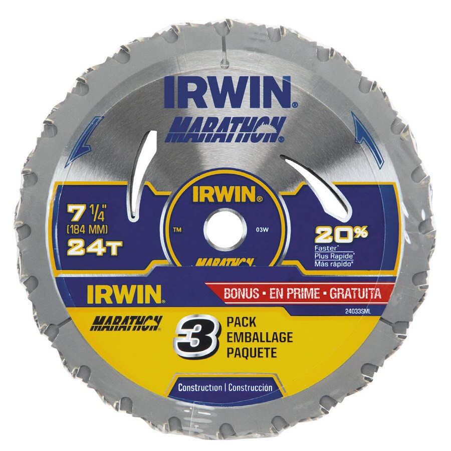IRWIN MARATHON IRW 7-1/4-IN 24T MAT SAW BLD 3-CT at Lowes.com