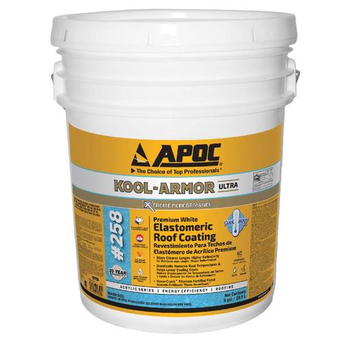 APOC Kool-Armor Ultra 5-Gallon Elastomeric Reflective Roof Coating (20 ...