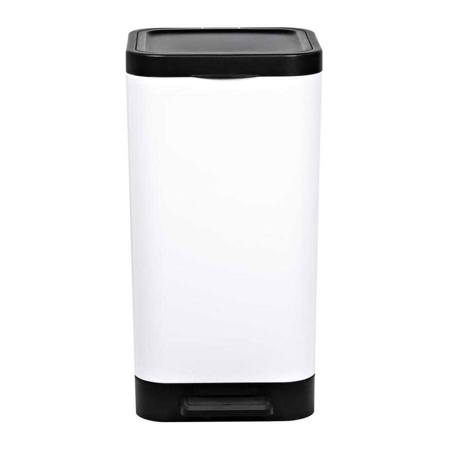Hefty 2.65-Gallon White Plastic Trash Can with Lid in the Trash Cans ...