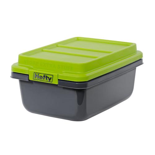 Hefty 4.5-Gallon Gray Tote with Latching Lid in the Plastic Storage ...