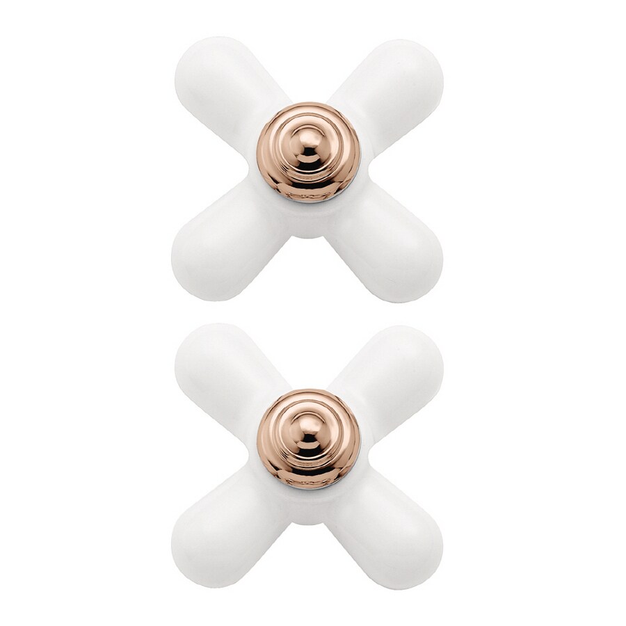 Moen Monticello Porcelain Cross Faucet or Tub/Shower Handle Inserts at ...