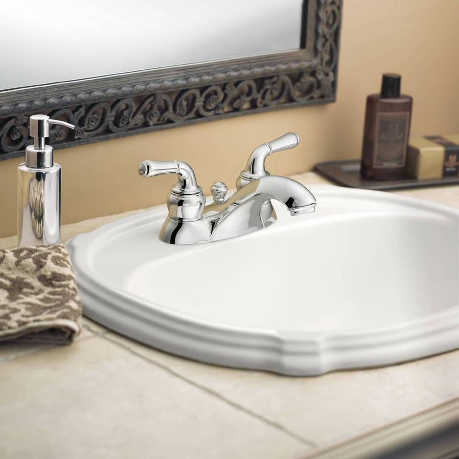 Moen Monticello Brushed Nickel 2-Handle 4-in Centerset WaterSense ...