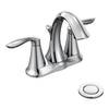 Moen Eva Chrome 2-handle 4-in Centerset WaterSense Bathroom Sink Faucet ...