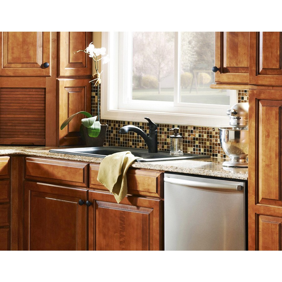 Moen Renzo Matte Black Single Handle Pull-out Kitchen Faucet with ...